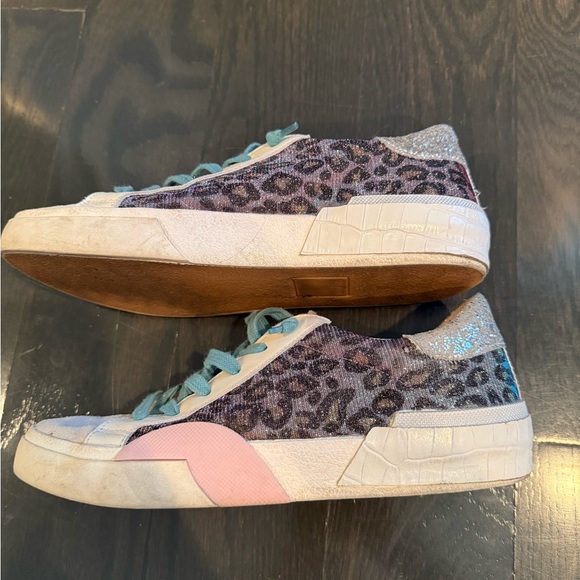 Shoes | Dolce Vida Leopard Print Sneakers With Pink And Blue Accents ...